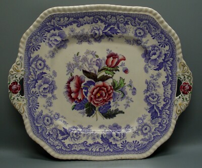 Spode MAYFLOWER Square Handled Cake Serving Cake | eBay