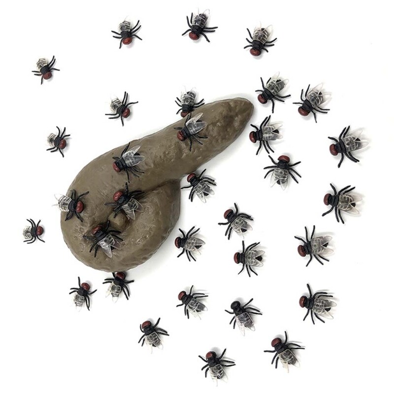 100 Pcs Fake Flies Plastic Halloween Simulated Fly Joke Prank | eBay