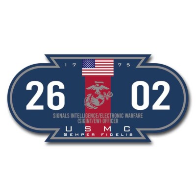 USMC 2602 MOS Decal - Semper Fidelis Decal - Marine Corps Blood Stripe ...