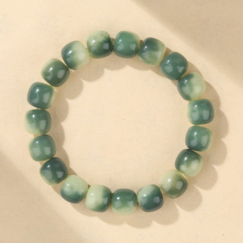 Putuo Mountain White Jade Bodhi Hand String with Beads and Buddha Beads ...