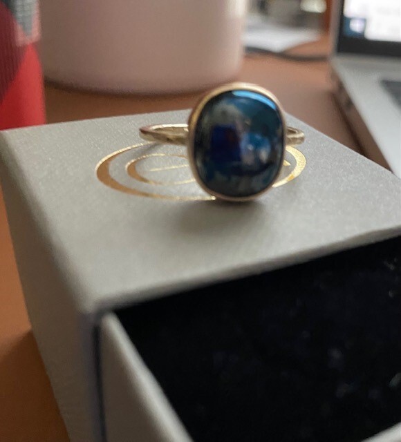 Emily Amey 14k Covellite Ring | eBay