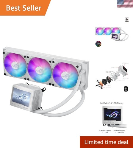 RGB Liquid CPU Cooler with 3x 120mm ARGB Fans & Daisy Chain Design ...