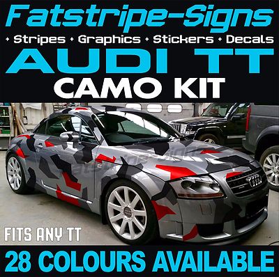 to fit AUDI TT CAMO GRAPHICS STICKERS STRIPES DECALS COUPE ROADSTER TTS ...