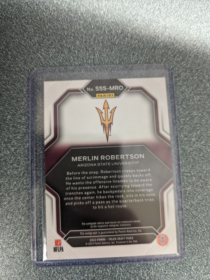 💥Merlin Robertson💥2023 Prizm Draft Picks Auto Saturday Star #SSS-MRO | eBay