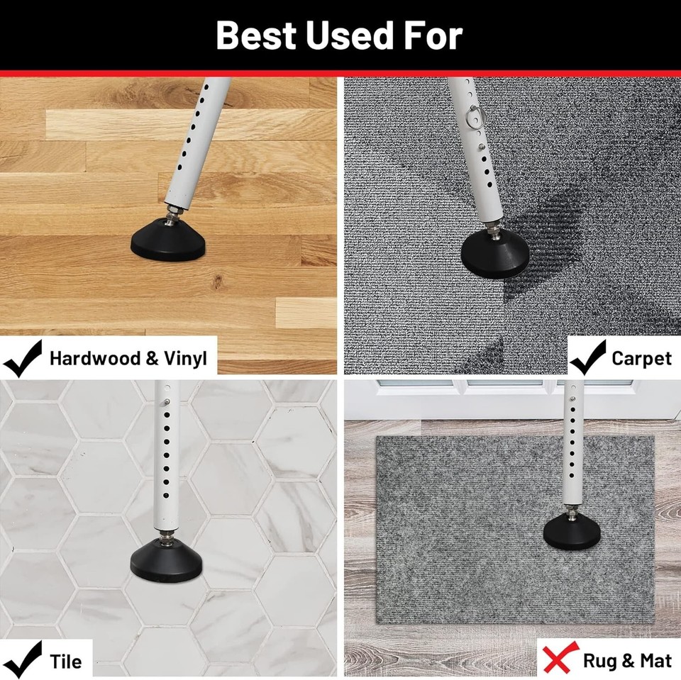 Door Security Bar Lock Entry Barricade Reinforcement Burglar Safety ...