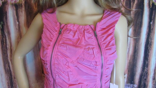 2bRYCH 2 B Rych Rouched Silk Studded Zip Up Dress Size 4 | eBay