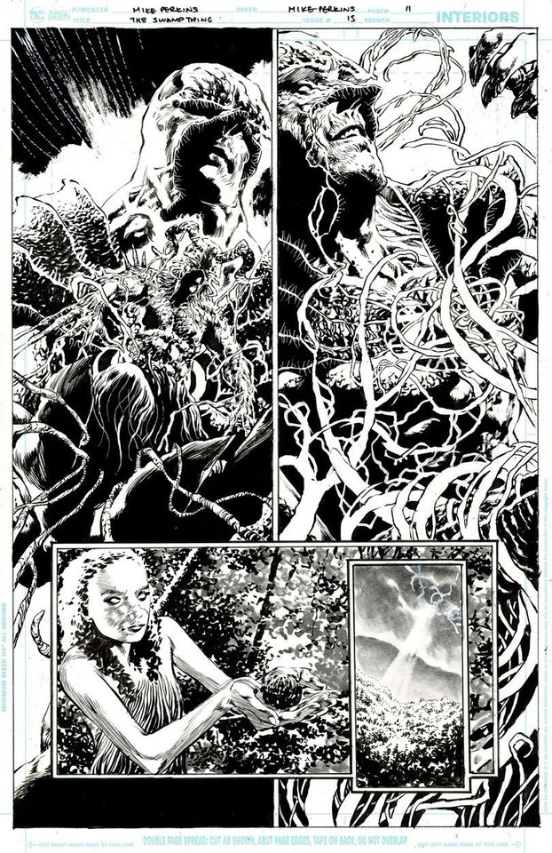 The Swamp Thing #15 p. 11 by Mike Perkins Original Comic Art 11x17 | eBay