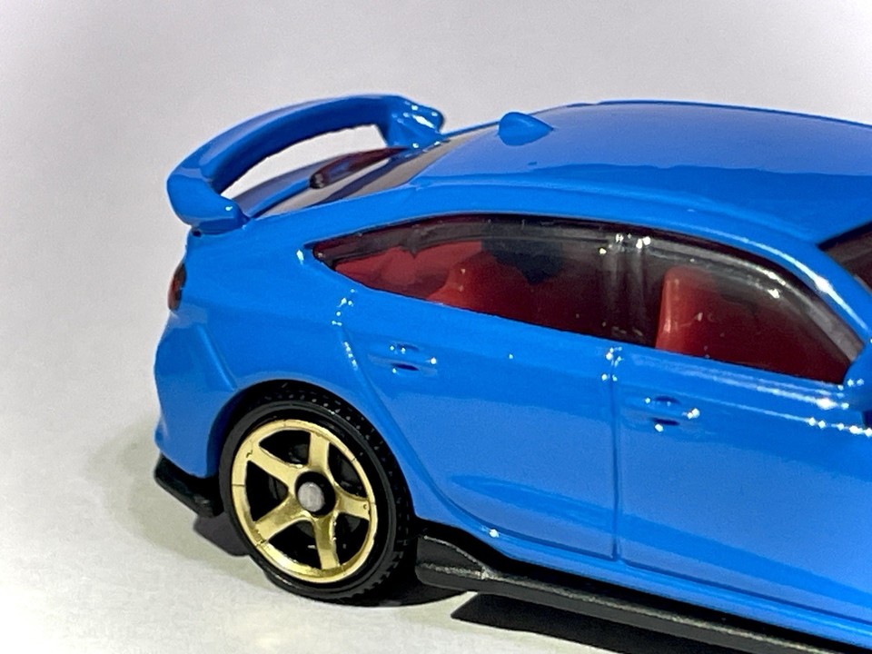 Matchbox CUSTOM MADE Honda Civic Type R BABY BLUE WITH 5 STAR GOLD ...