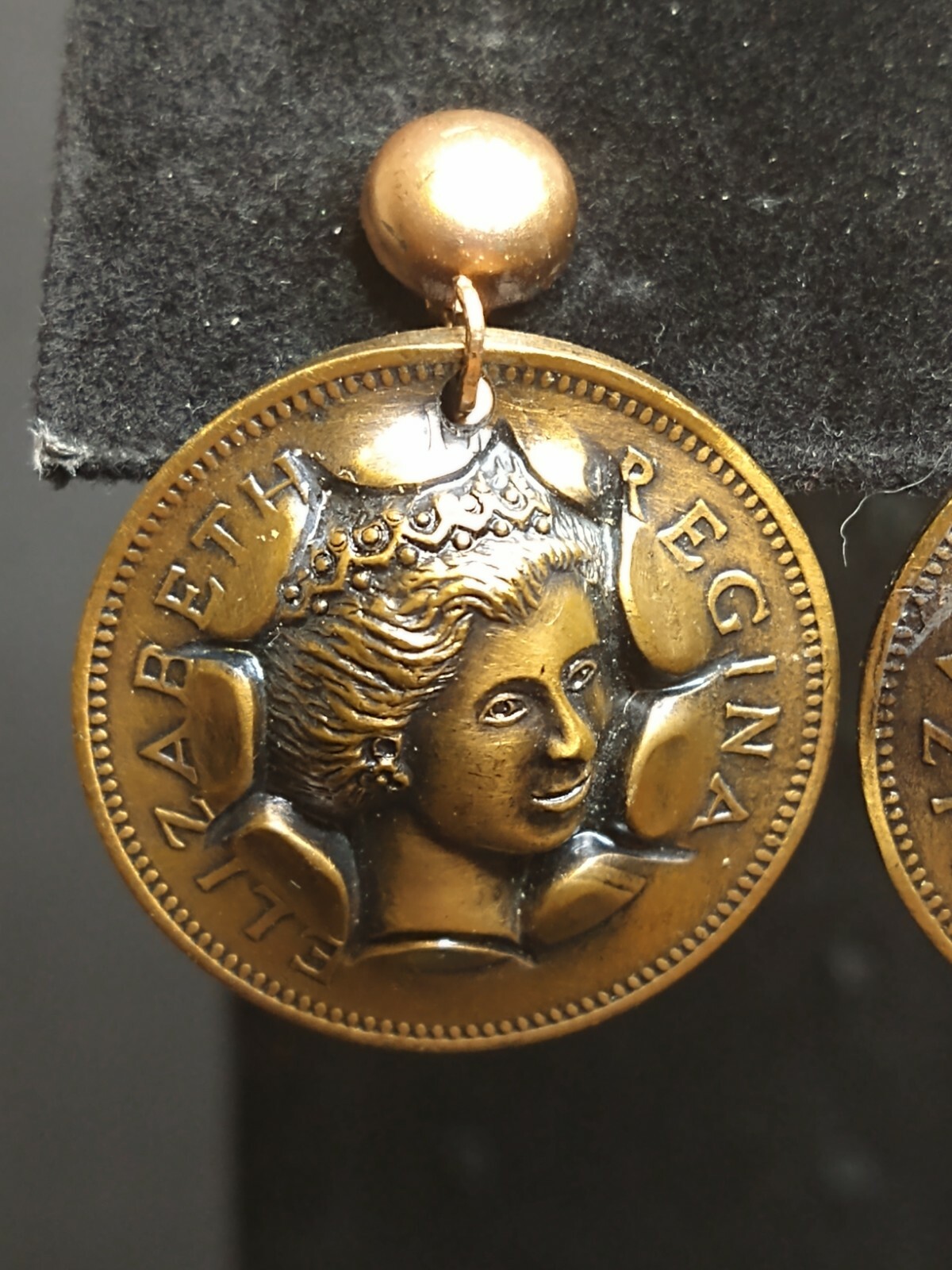 Vintage 1955 Elizabeth Regina African Raised Coin Scr… - Gem