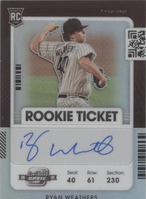 2021 Panini Contenders - Rookie Ticket Ryan Weathers #144 Optic (AU, RC ...
