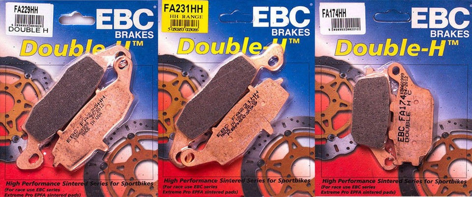 EBC HH Front & Rear Brake Pads for DL650 DL1000 V-Strom FA229HH FA231HH ...