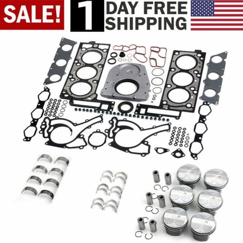 For Mercedes-Benz Overhaul Pistons Gaskets Kit C230 E300 W204 W211 W164 ...