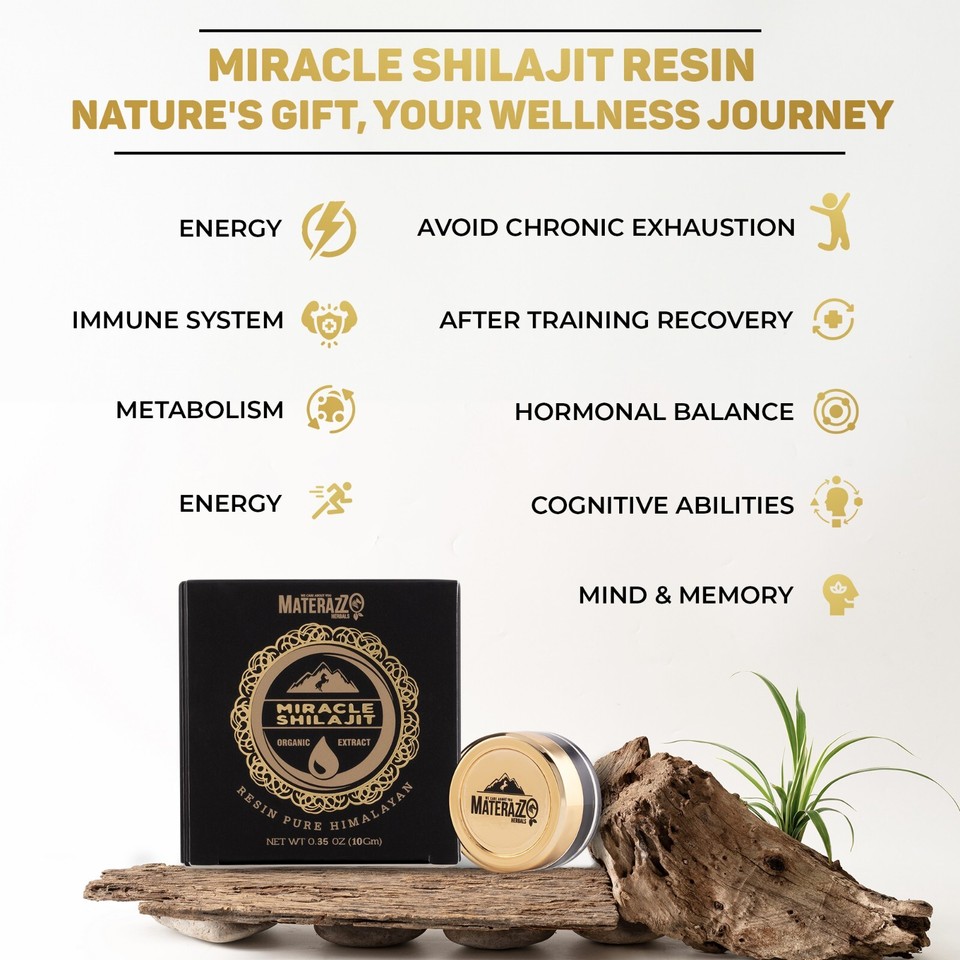 100% Pure Himalayan Shilajit 10 GRAM Soft Resin, Organic Fulvic Acid 95 ...