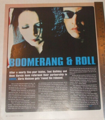 CURVE Toni Halliday DEAN GARCIA original ONE magazine clipping pg PHOTO ...