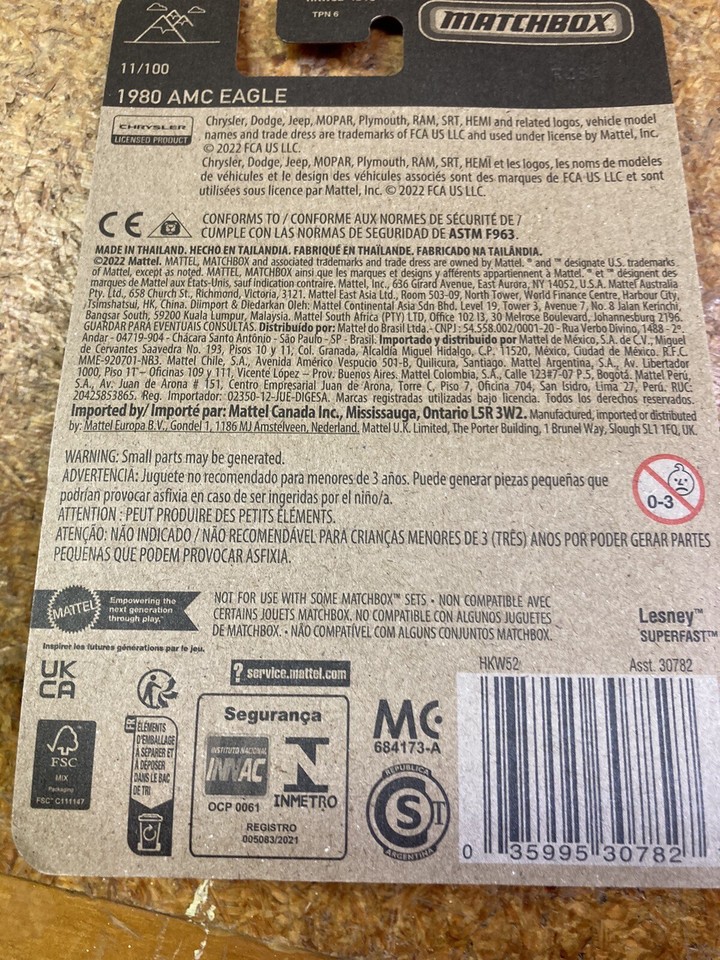 Matchbox 1980 AMC Eagle - Matchbox 70 Years Series 11/100 | eBay