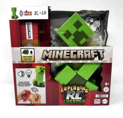 Minecraft Exploding RC Creeper Car Lights & Sounds with DLC Code Mattel ...