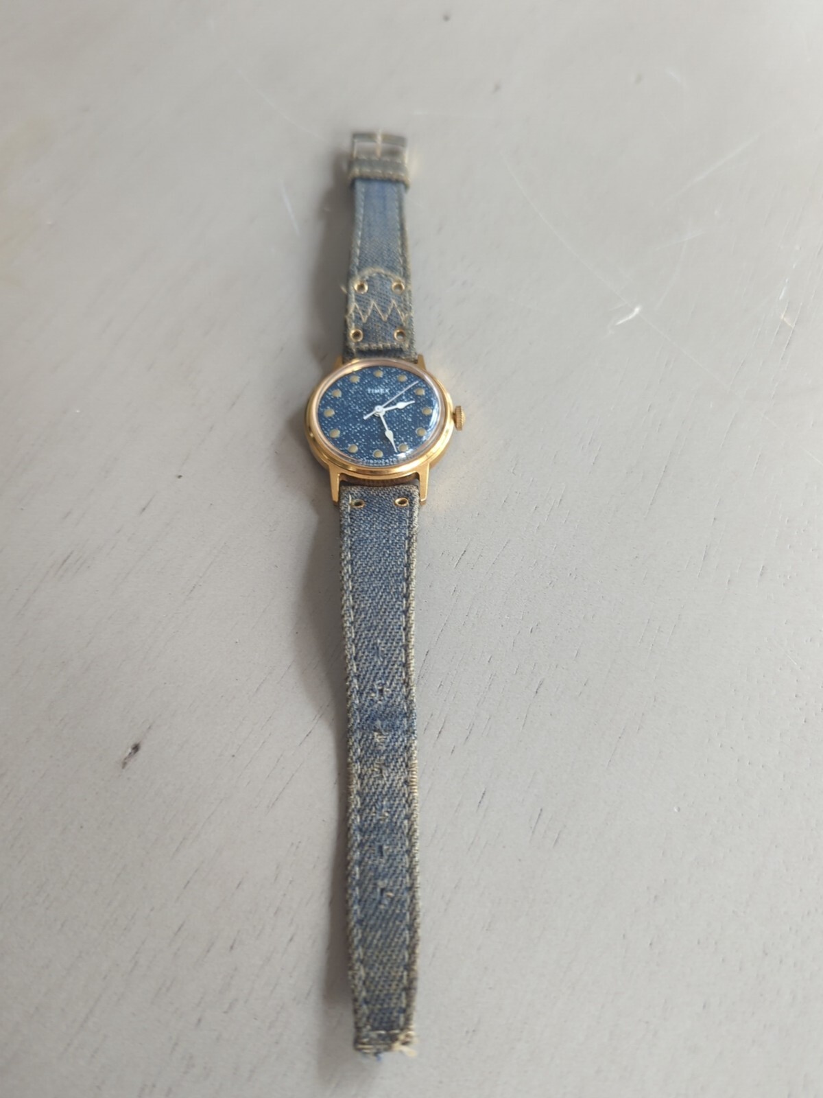 Vintage Estate 1978 Timex Sprite Denim Dial White Sp… - Gem