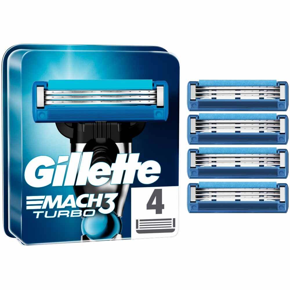 Gillette Mach3 Turbo Replacement Razor Blade Heads 100% Genuine - FAST ...