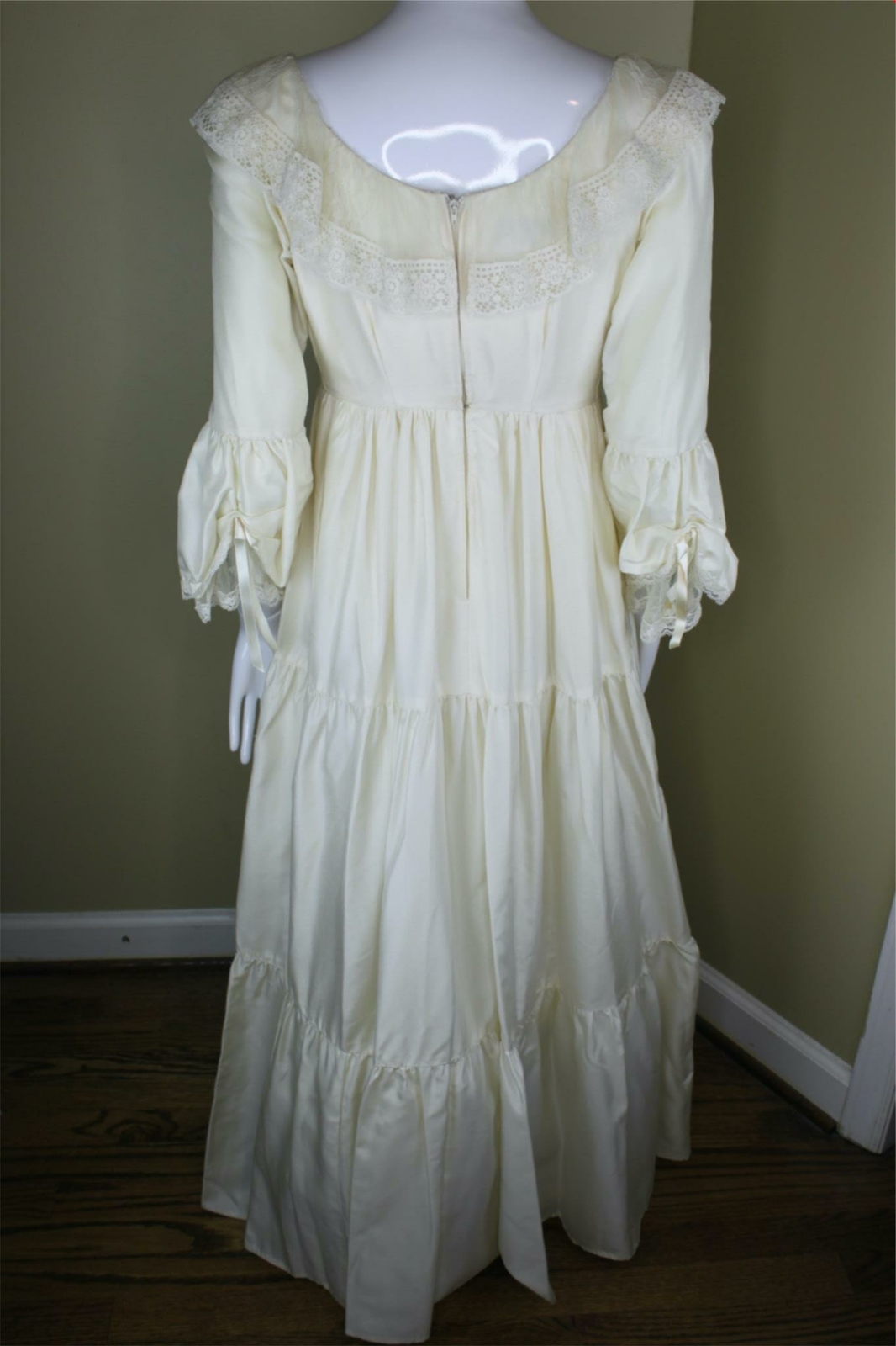 VTG Cottagecore Prairie Lace Wedding Dress Susan Lane… - Gem