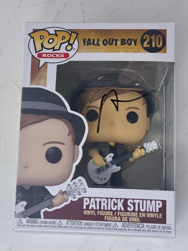Patrick Stump Fall Out Boy Signed Autograph Funko Pop Rocks #210 Figure ...