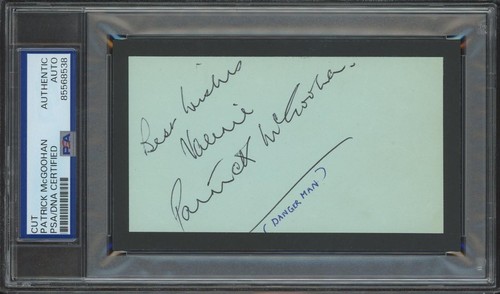 PATRICK McGOOHAN autograph cut | "Danger Man" - signed PSA/DNA ...