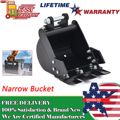Narrow Bucket 300mm For Mini Excavator Attachment with Teeth 12" Trench ...