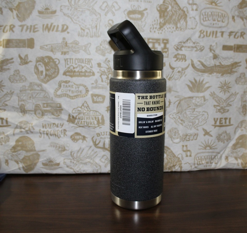 Yeti Rambler Blackstone 26 oz Bottle w/ Straw Cap - NEW | eBay