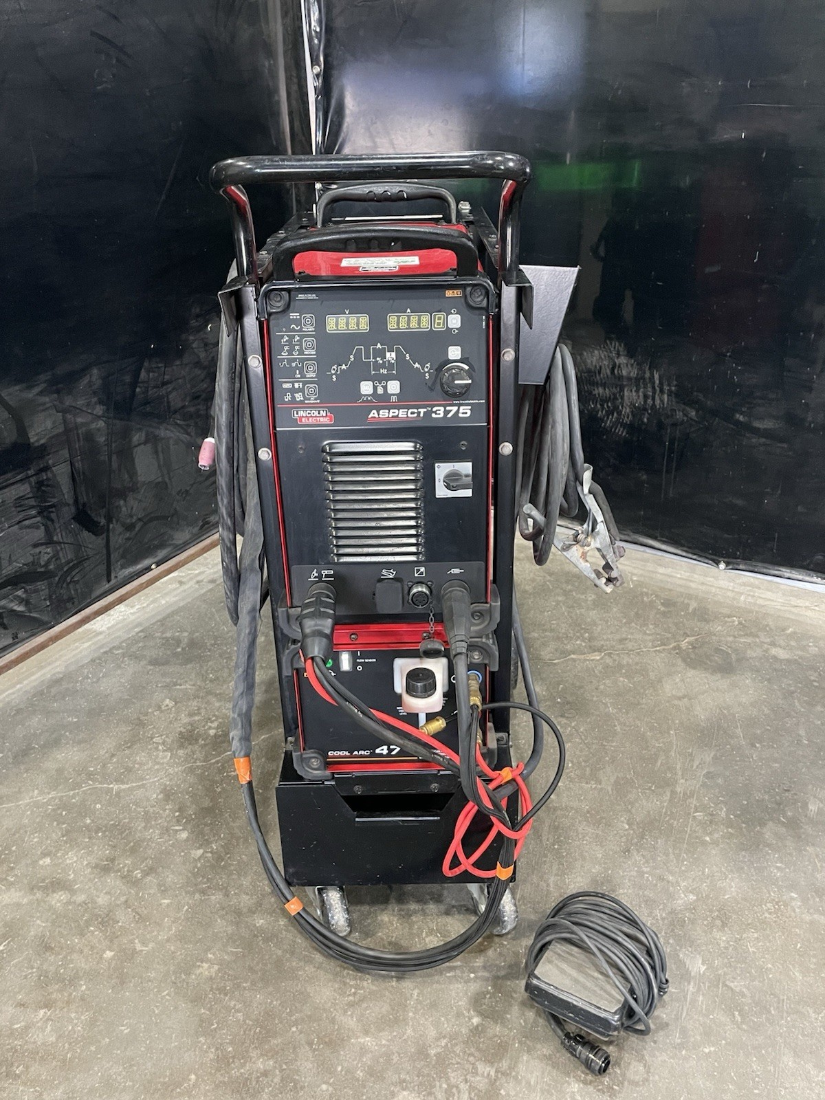 LINCOLN ELECTRIC ASPECT 375 AC/DC READY-PAK WELDING CART K3950-1 BAY3 ...