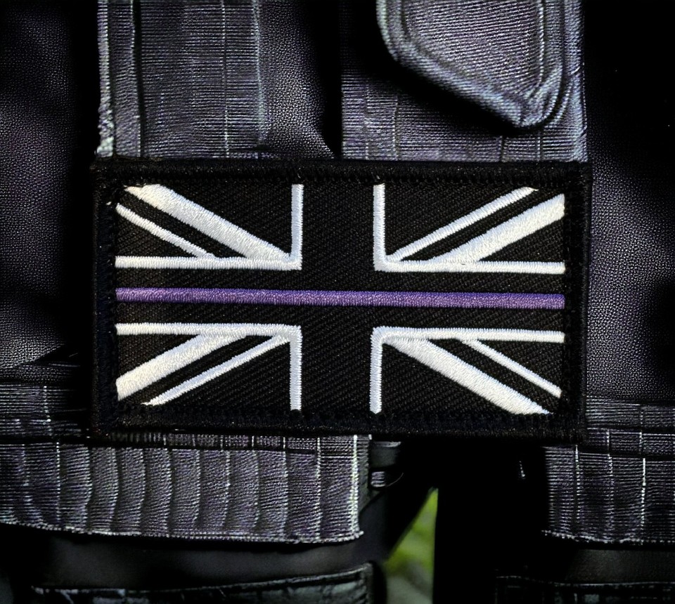 Thin Purple Line - Border Force - Union Flag Sew On Patch + Backing NEW ...