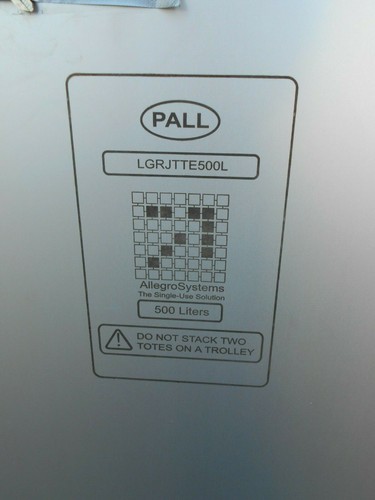 NEW PALL ALLEGRO LGRJTTE500L 304 STAINLESS STEEL 500L JACKETED TOTE ON ...