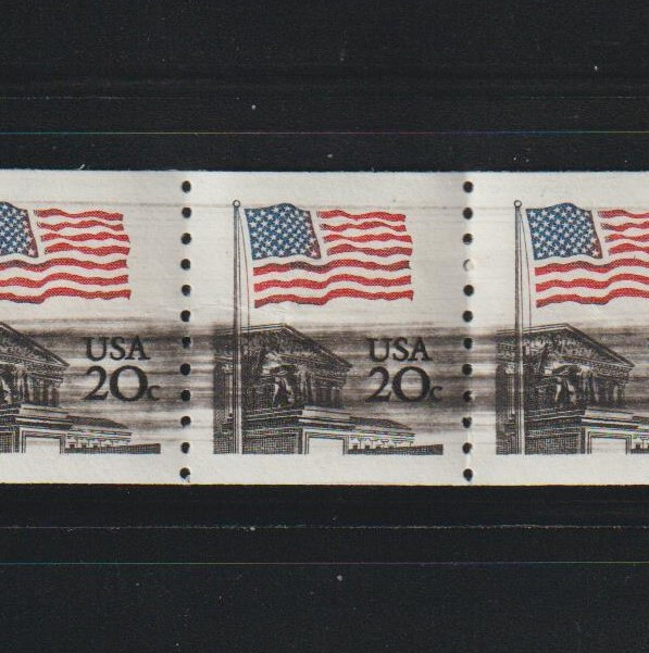 US EFO ERROR Stamps: #1895 Flag, Court: Rejection Marked coil strip of ...