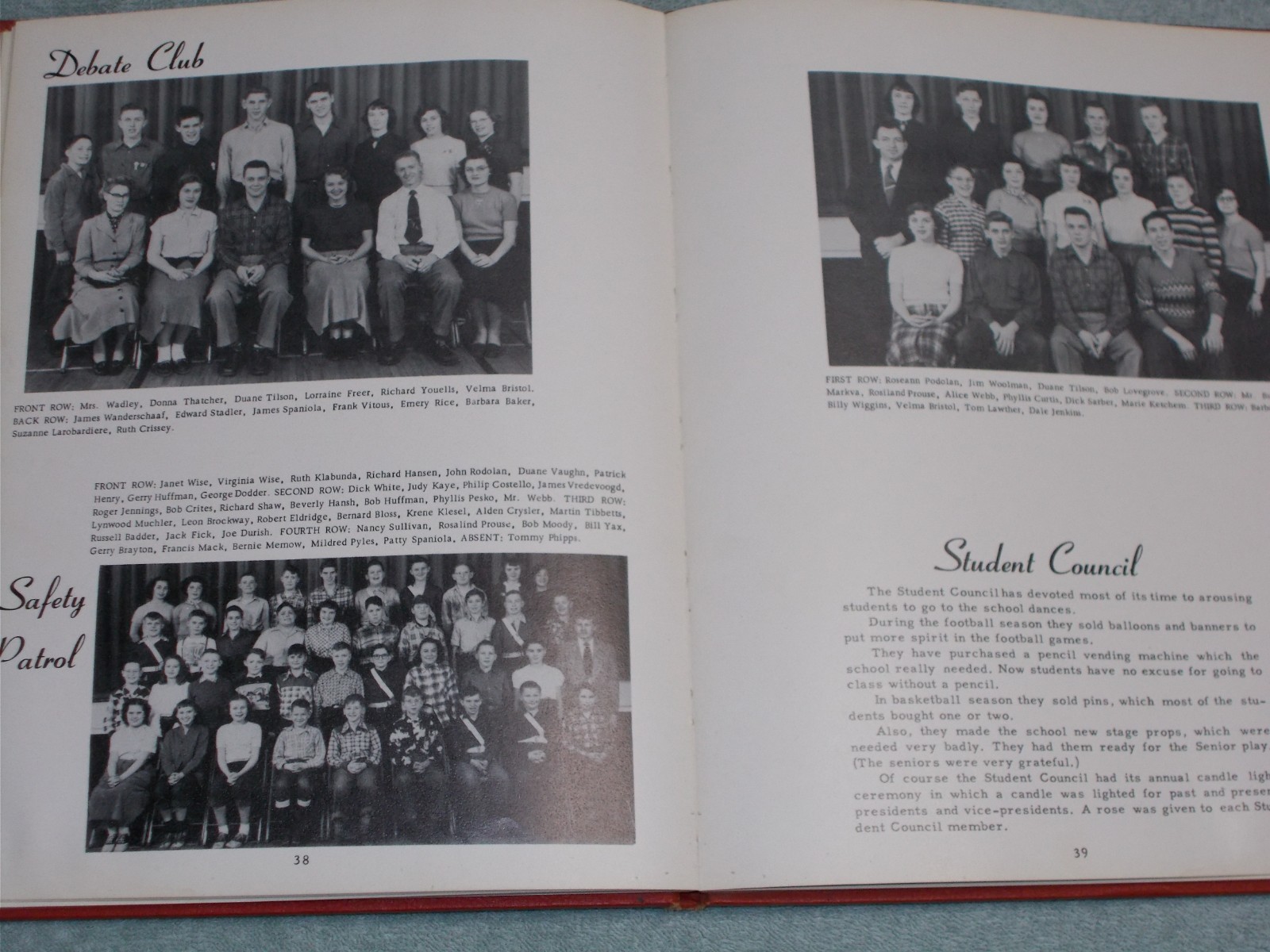 1951 Mary Crapo High School Yearbook Annual Swartz Creek Michigan MI ...