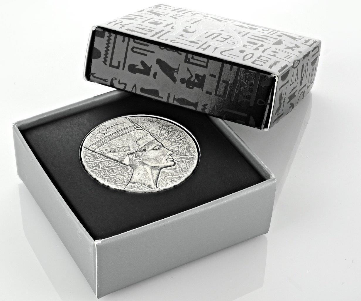 2017 5 oz Egyptian Nefertiti Silver Coin .999 Silver BU #A439 | eBay