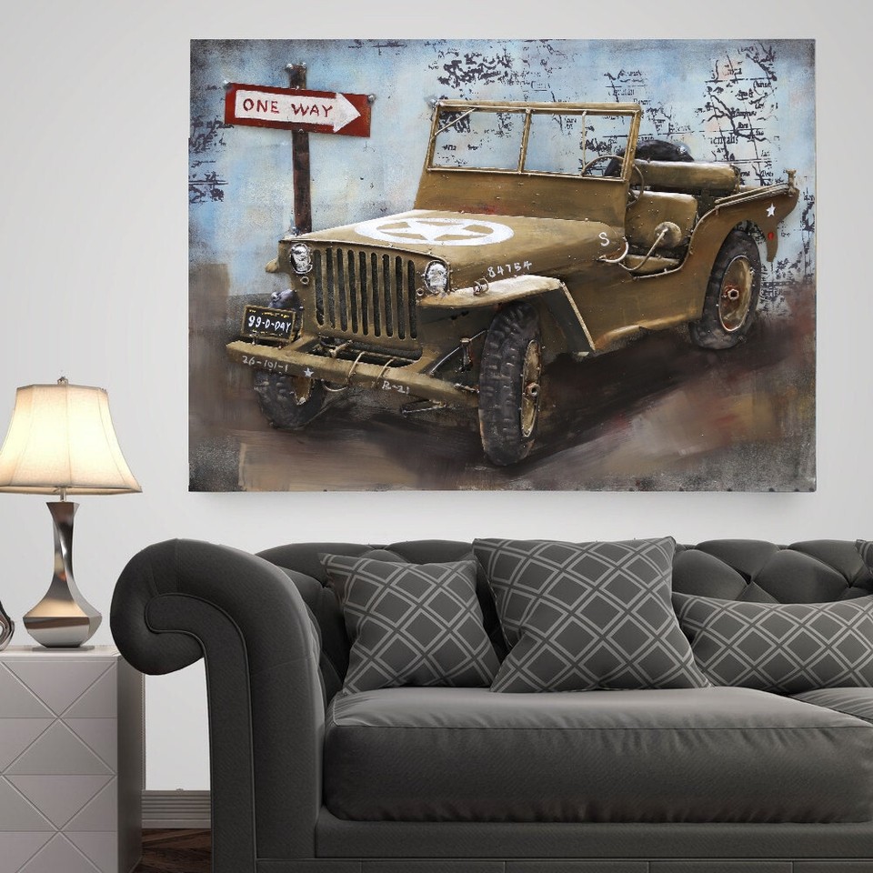 24" X 32" US Army Jeep Ultimate Soldier 21st Century WW2 3-D Artwork ...