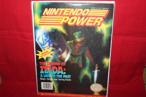 Nintendo Power Magazine Volume 34 March 1992 Legend of Zelda Poster ...