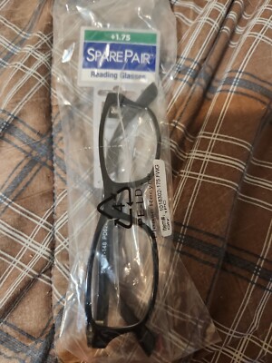 Foster Grant Carter Black Reading Glasses 1.75 | eBay