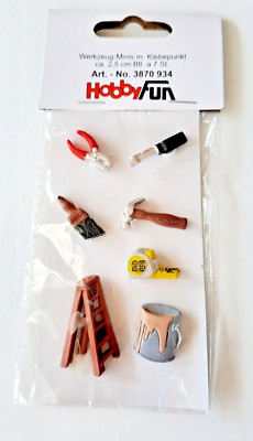 Hobby Fun Werkzeug Minis , 7 teilig, Deko, Miniatur, basteln, Geschenk ...