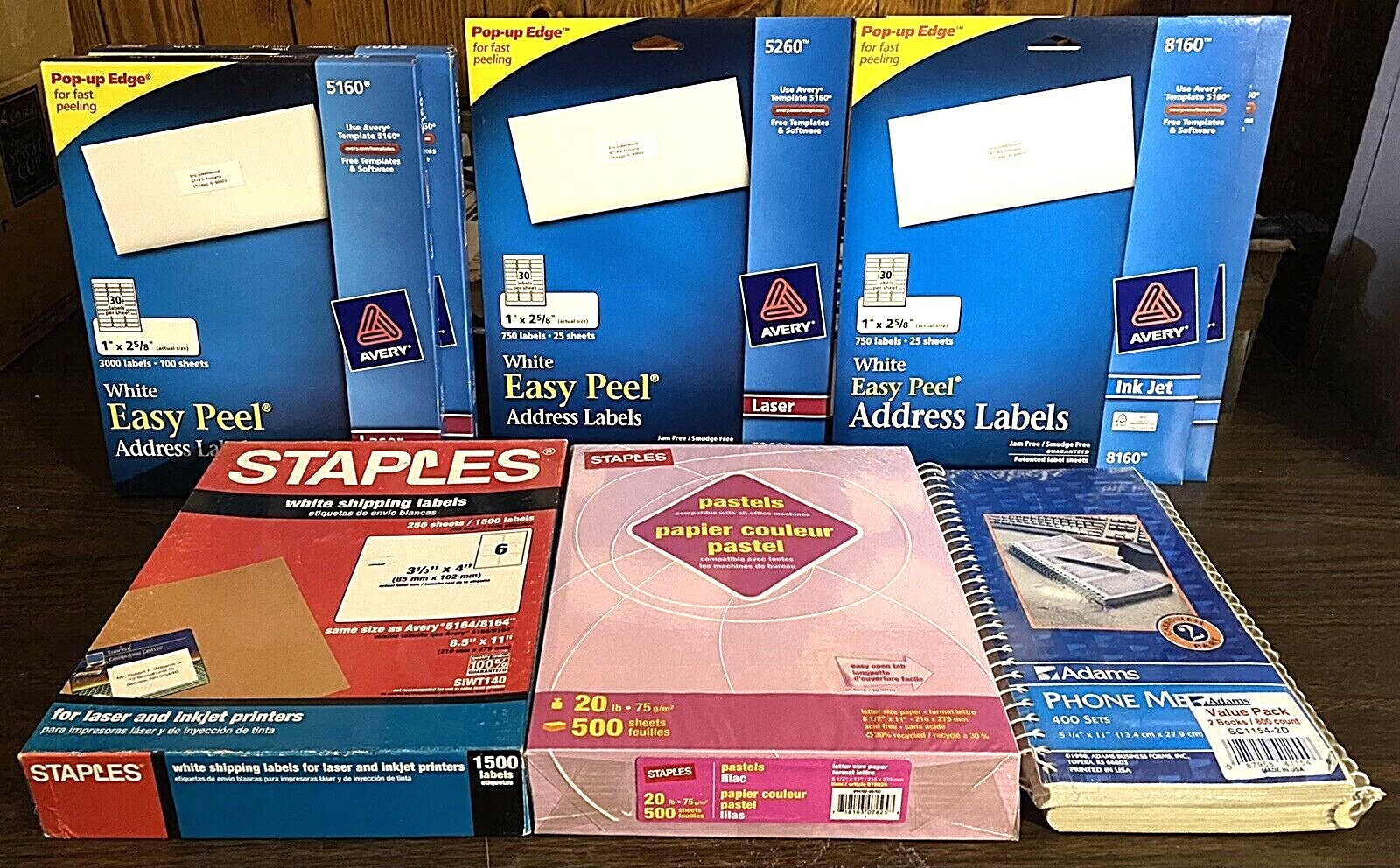 Avery 8160 1 X 2 5/8 inch Easy Peel Inkjet Address Labels - White (750 ...