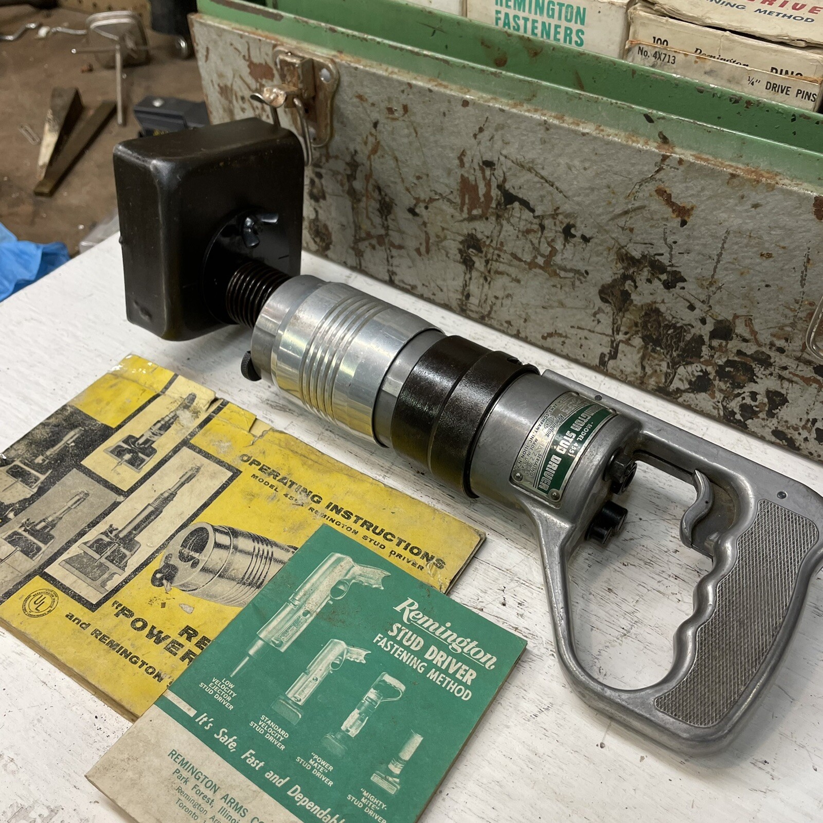 Vintage REMINGTON STUD DRIVER POWER MATE MODEL 455 Heavy Duty with ...