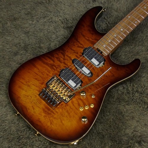 Schecter NV-3-22-AL Quilt Maple Top Guitar Tyger Eye Burst - New | eBay
