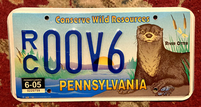 PENNSYLVANIA RIVER OTTER CONSERVE WILD RESOURCES SPECIALTY LICENSE ...