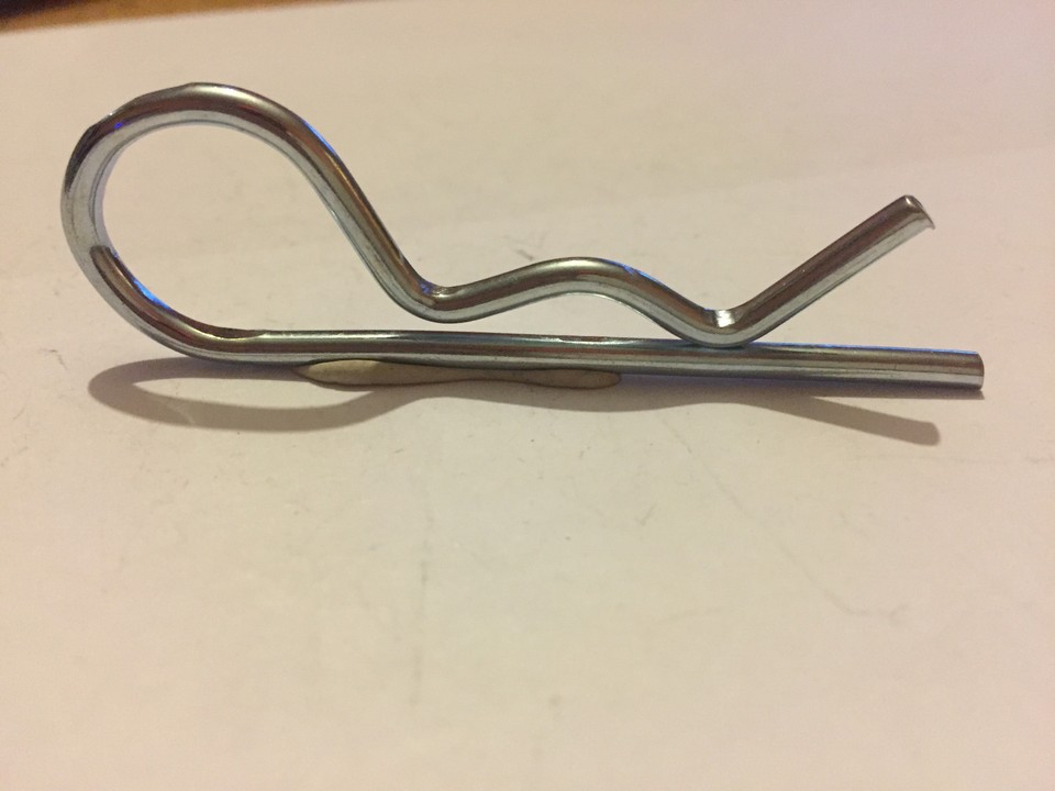 R PINS SHAFT RETAINING CLIPS COTTER HAIR BRIDGE PIN SPRING ZINC PLATED ...