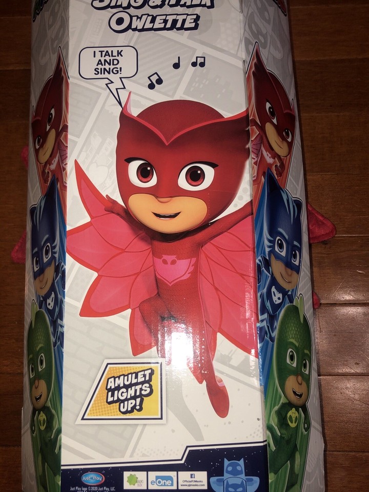 PJ Masks Sing and Talk Owlette Plush Toy Doll New 14” Sings, Talks ...