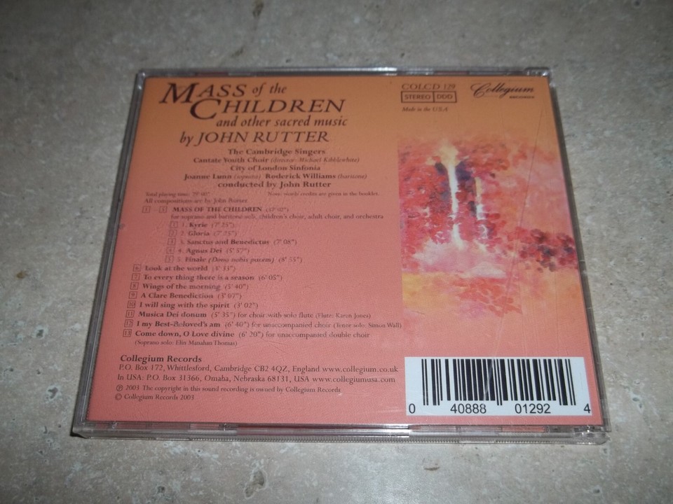 JOHN RUTTER Mass Of The Children CD 2003 CLASSICAL | eBay