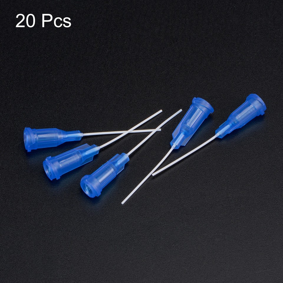 20Pcs 22G Dispensing Needles, 1" PP Needle Tips with Flexible Needle ...