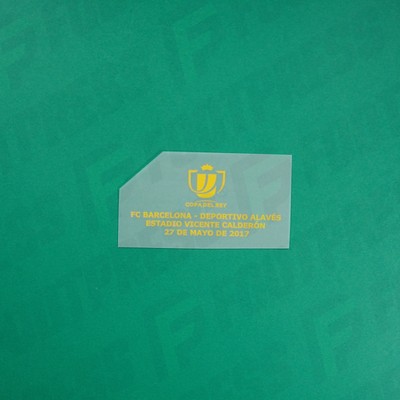 Flocage Officiel - Patch, Match Détail, Copa del Rey 2017, FC Barcelone ...