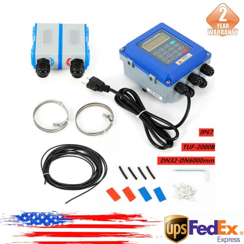 Ultrasonic Flow Meter TUF-2000B Liquid Flowmeter Protection DN50 ...