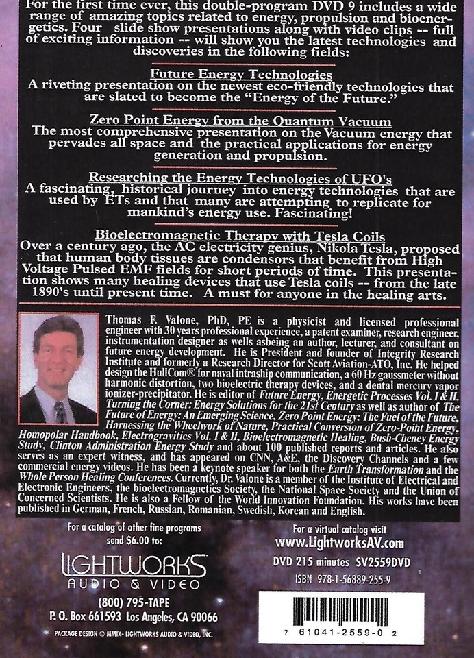 Future Energy by Tom Valone (DVD, 2009) | eBay