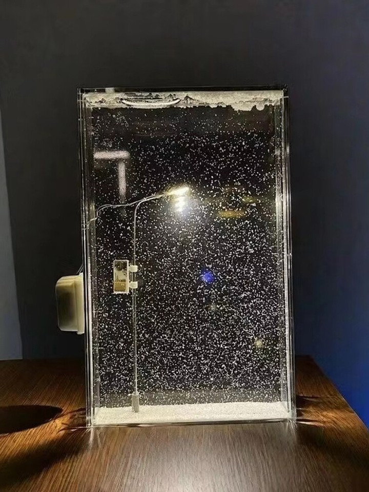 DIY Street Lamp Snow Globe Snowfall Lamp,Snowy Night Flowing Night ...