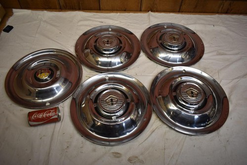 4 1955 Dodge Royal Lancer 15” Hubcaps Coronet Oem Convertible Rat Rod ...